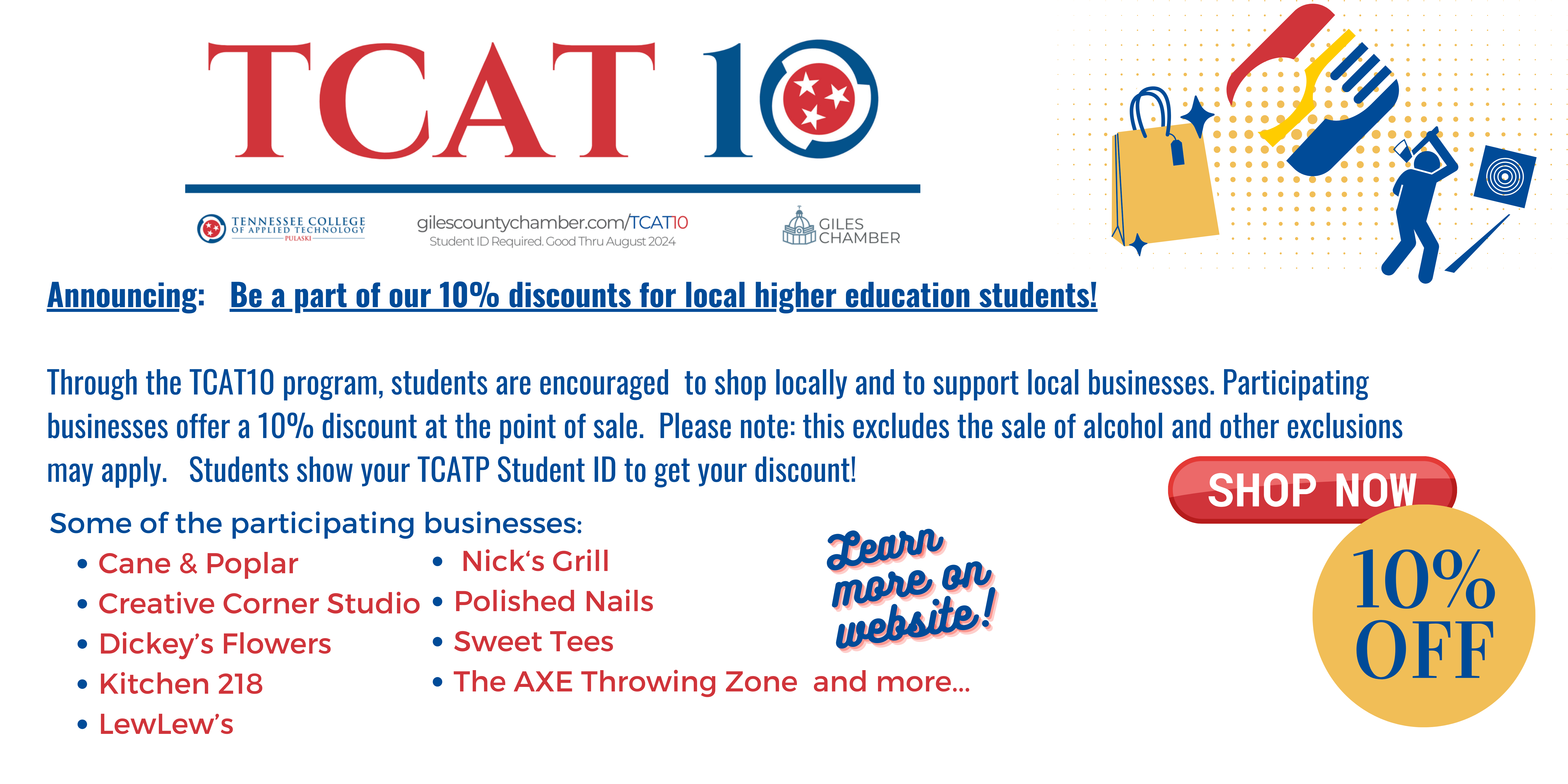 tcat10 discounts .png | TCAT Pulaski
